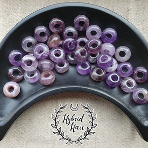 Amethyst Set of 2 Dreadlock Beads Dread Jewelry Accessories Gemstone ...