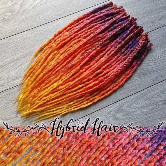 Ombre Dreadlocks Sunset Synthetic Dreadlock Extensions Dreads - Etsy