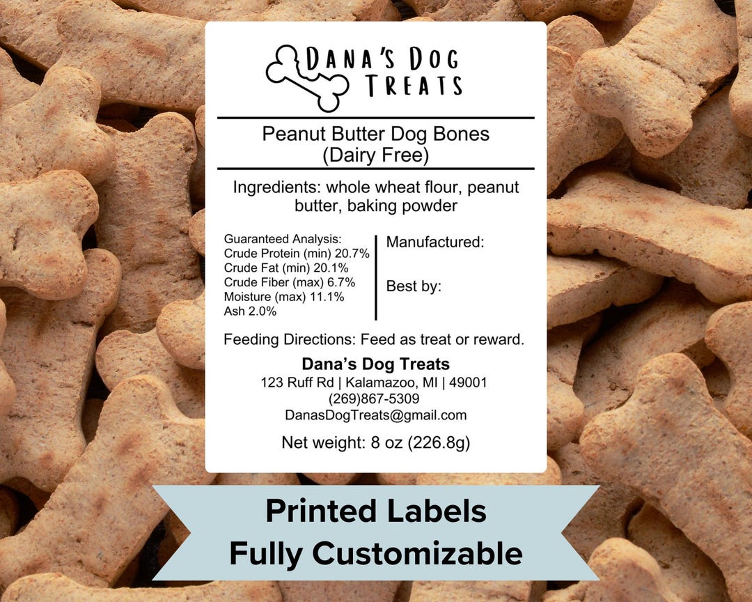 Custom Dog Treat Labels, 3”x4” - Etsy
