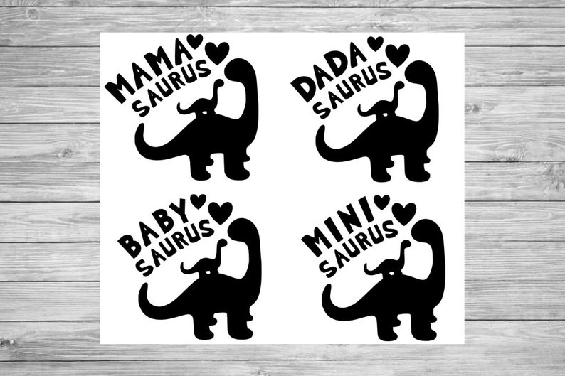 SVG Vector Download - Mamasaurus, Dadasaurus, Babysaurus, Minisaurus - Etsy