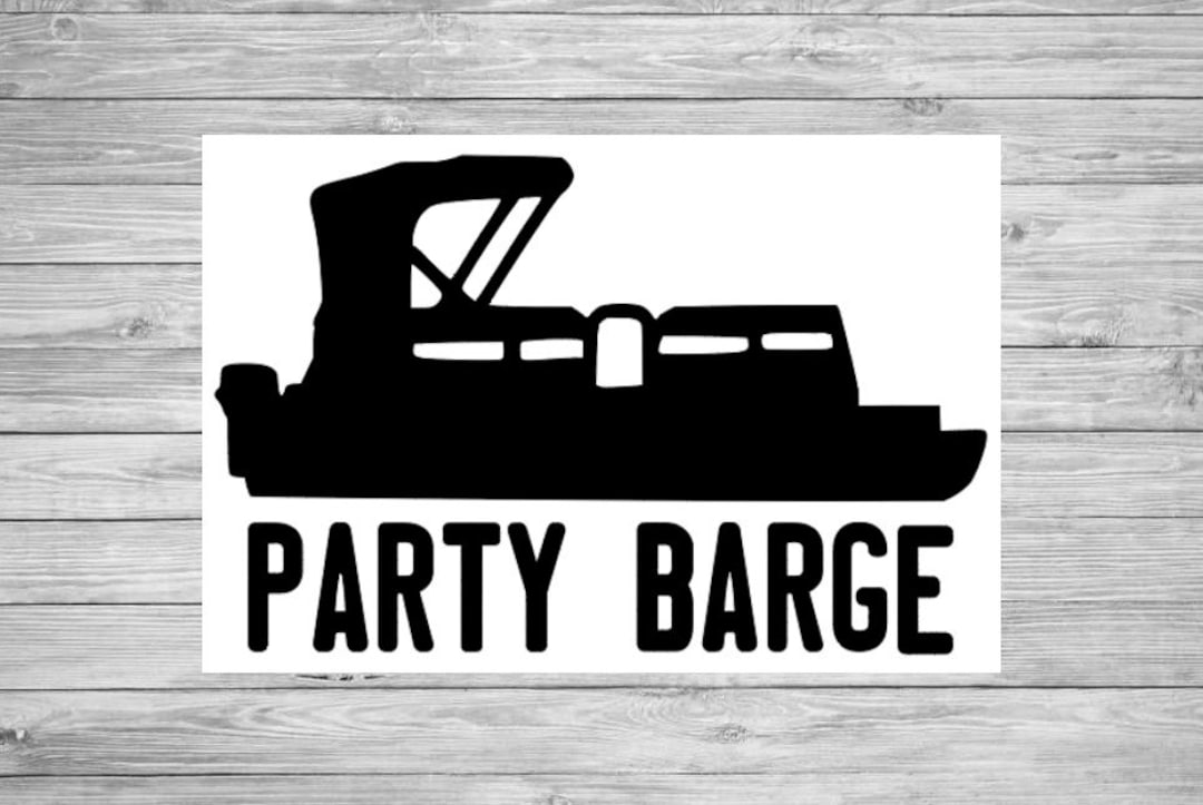 SVG Vector Download Party Barge Pontoon Boat - Etsy