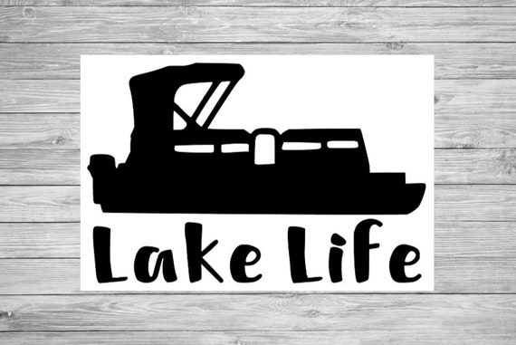 SVG Vector Download Lake Life Pontoon Boat - Etsy