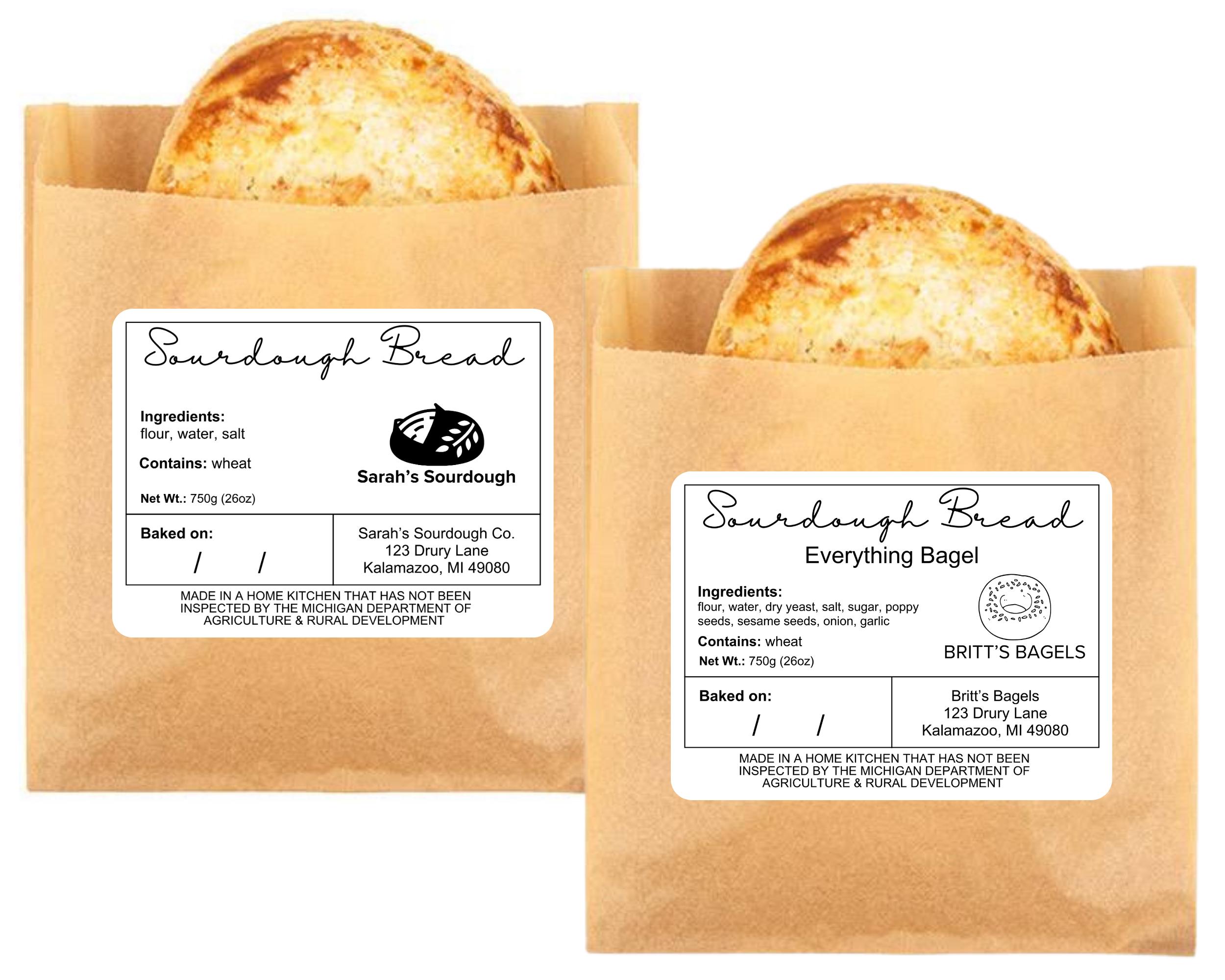 Custom Cottage Bakery Labels, 4"x3" - Etsy
