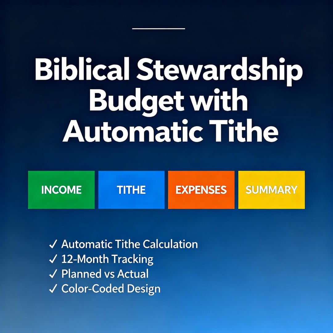Christian Stewardship Monthly & Annual Budget System With Automated ...