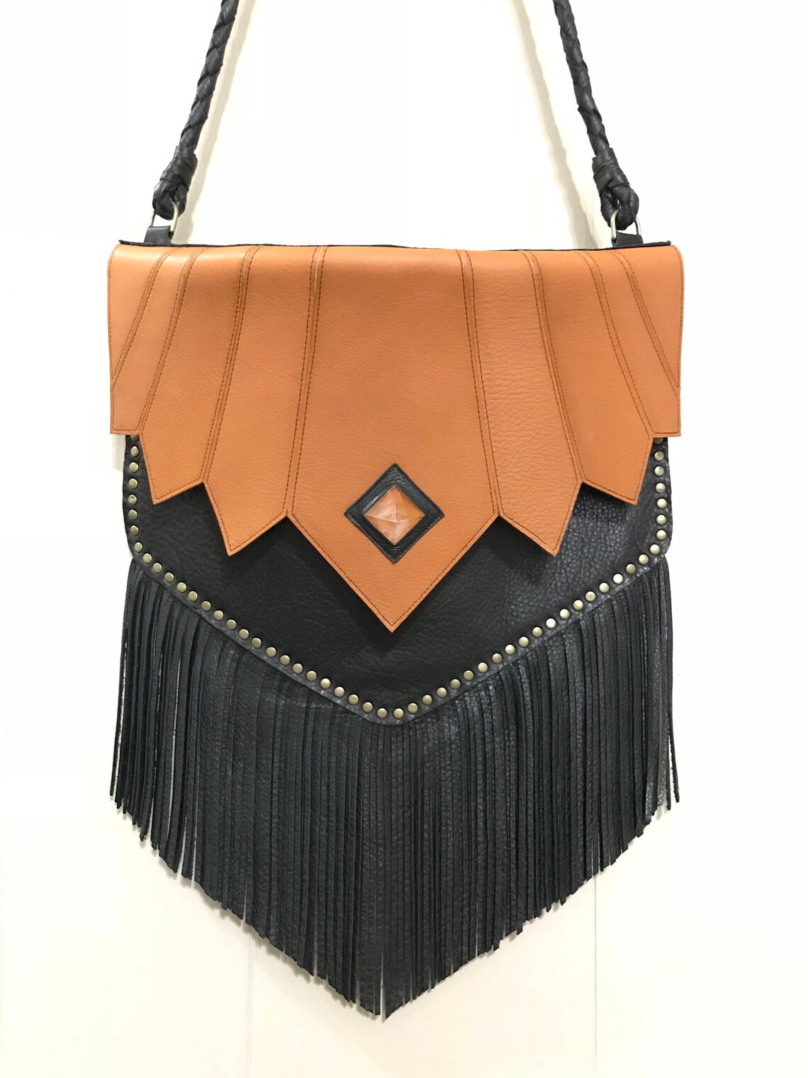 Leather Two Tone Fringe Purse- the Marrakech Bag - Etsy