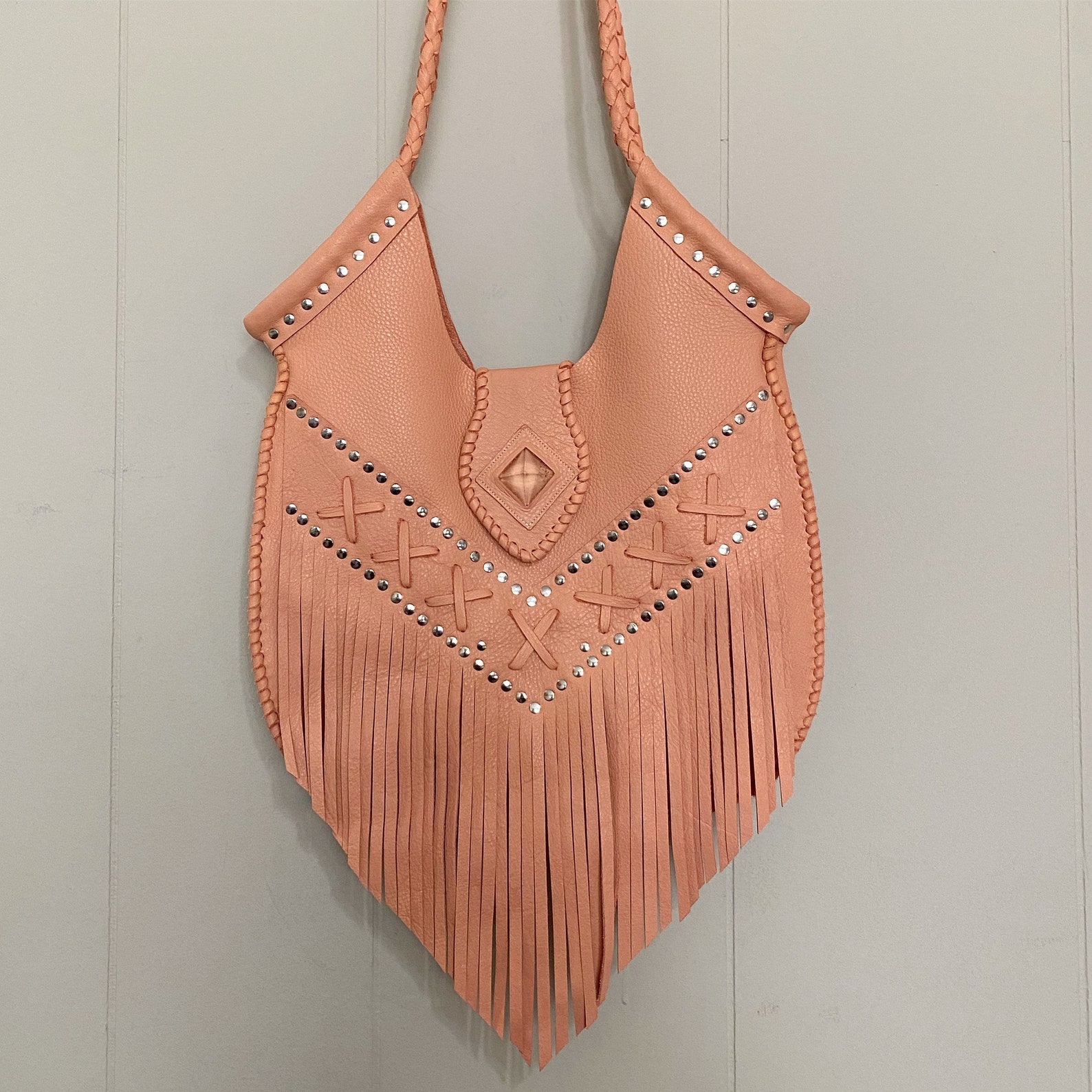 Fez Studded Fringe Tote Bag - Etsy