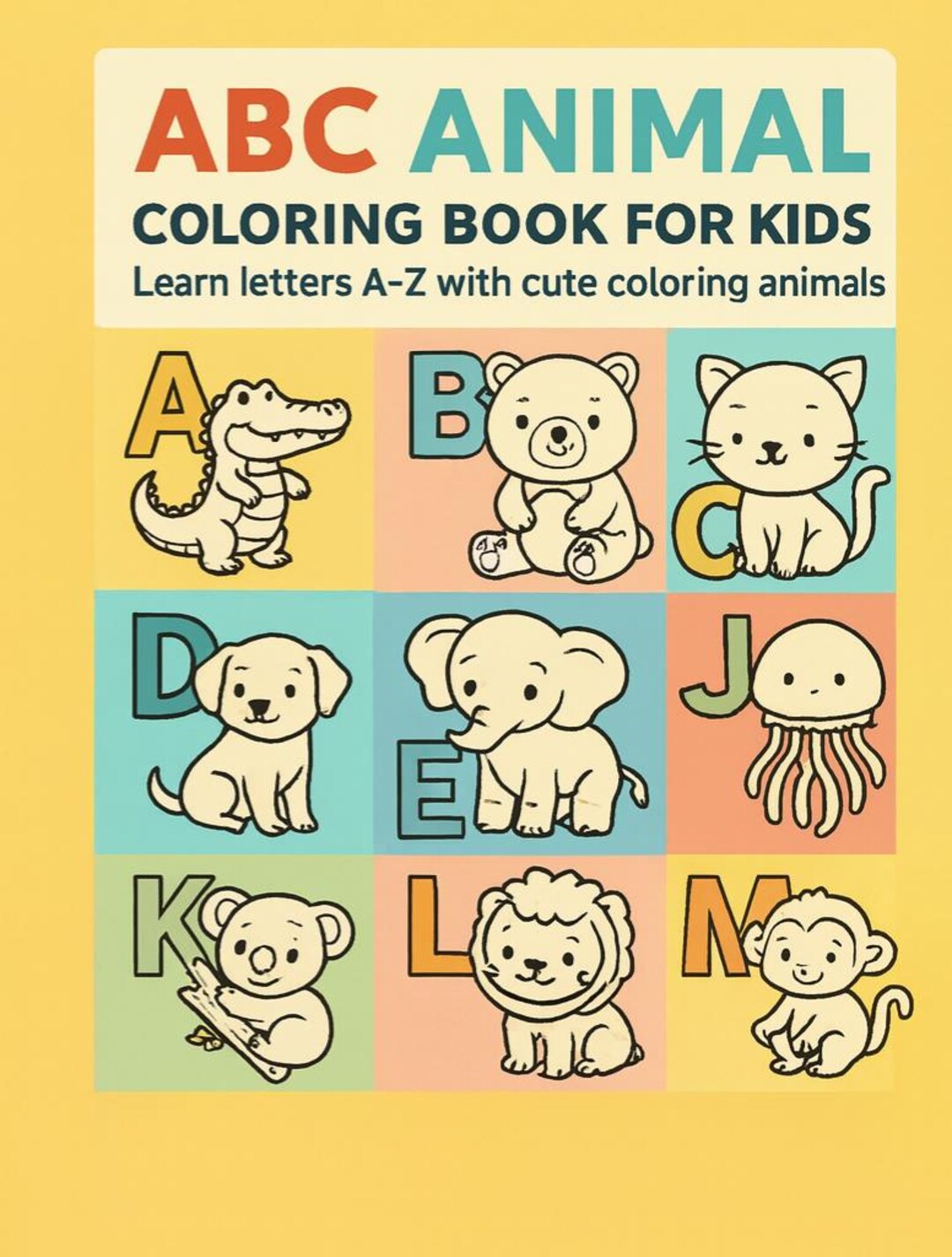 ABC Animal Coloring Book – Printable Kids Activity (PDF) - Etsy