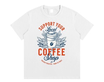 Retro Coffee Dealer T-shirt: Support Local Business Graphic Tee - Etsy