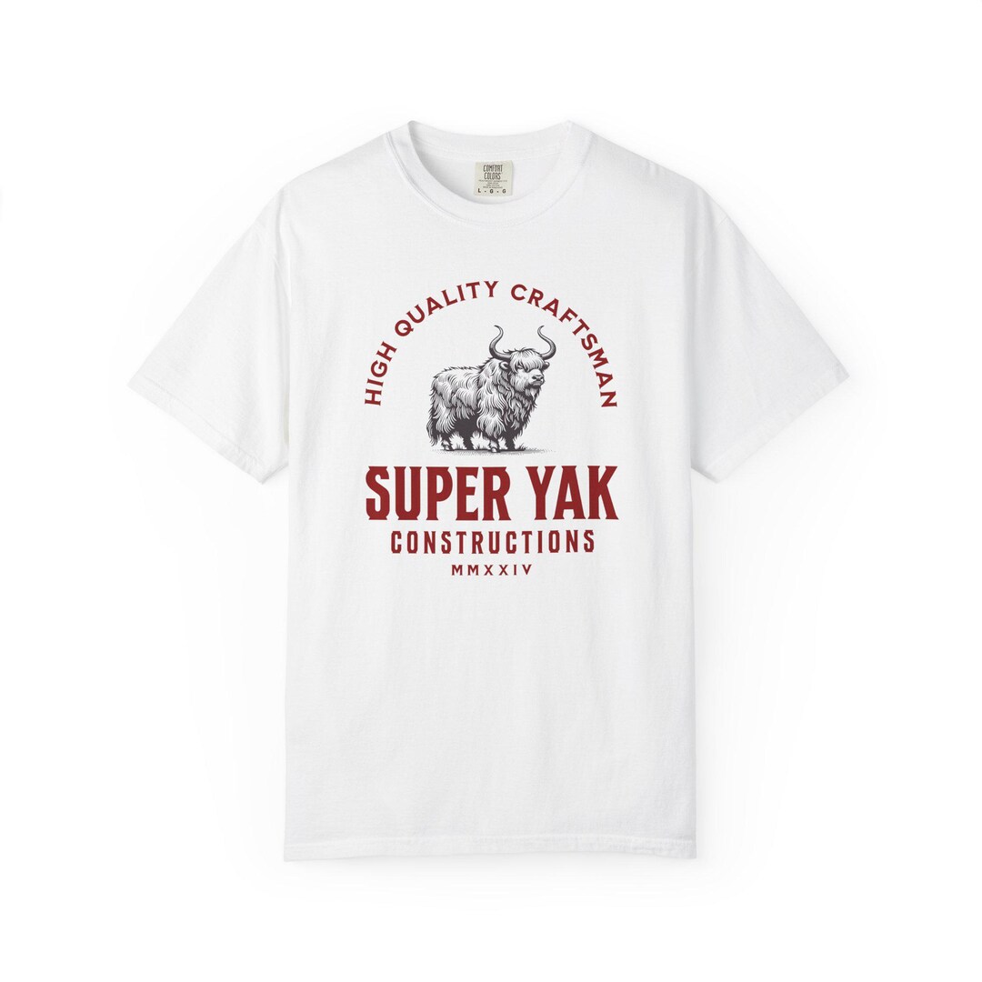 Super Yak Comfort Colors Unisex Cotton Graphic T-shirt - Etsy
