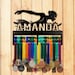Custom Swim Medal Hanger, Personalized Swimmer Ribbon Display Rack ...