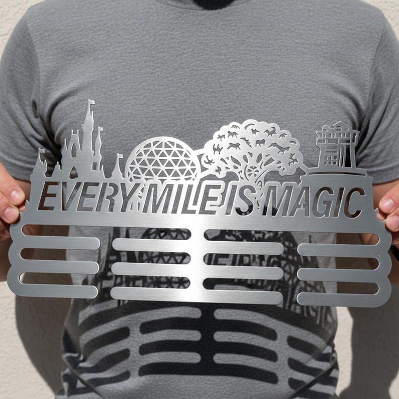 Disney Run Medal Hanger | Every Mile is Magic Race Bib Display ...