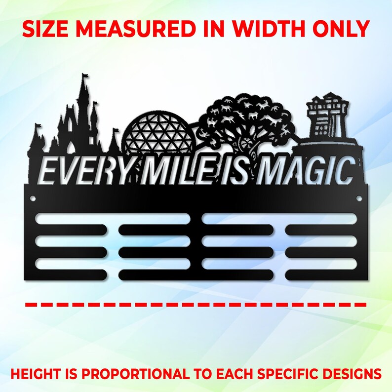 Disney Run Medal Hanger | Every Mile is Magic Race Bib Display ...