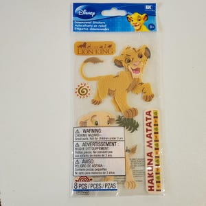 Disney the Lion King Simba Nala Furry Dimensional Stickers EK Success ...
