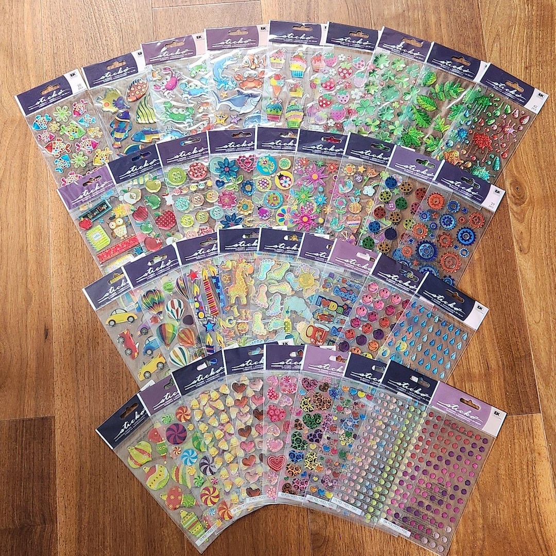 Sticko Dimensional Scrapbook Stickers EK Success You Pick Glitter ...