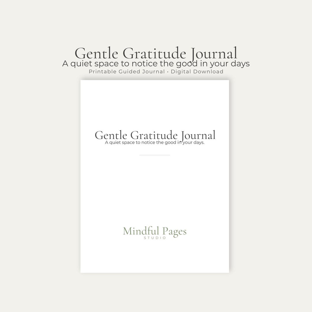 Gentle Gratitude Journal Printable | 30‑page Guided Daily & Weekly ...