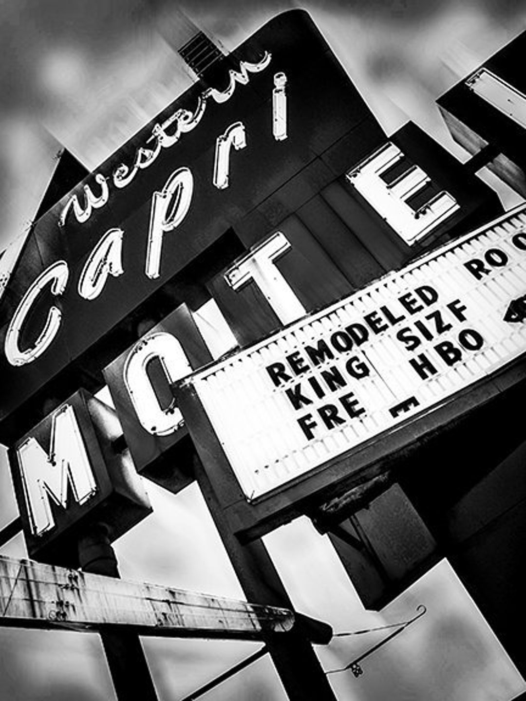Western Capri Motel Sign Route 66 LIMITED EDITION Photo - Etsy