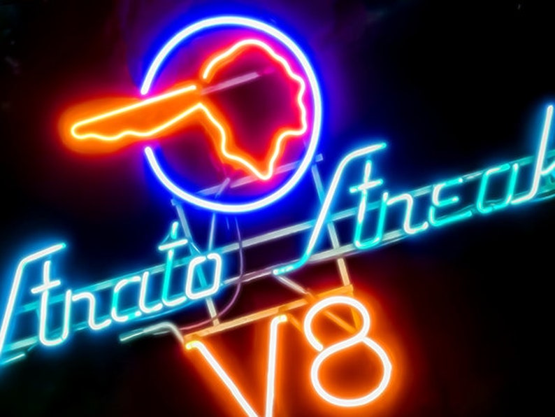 Pontiac Strato Streak V8 Sign Photograph Route 66 LIMITED - Etsy