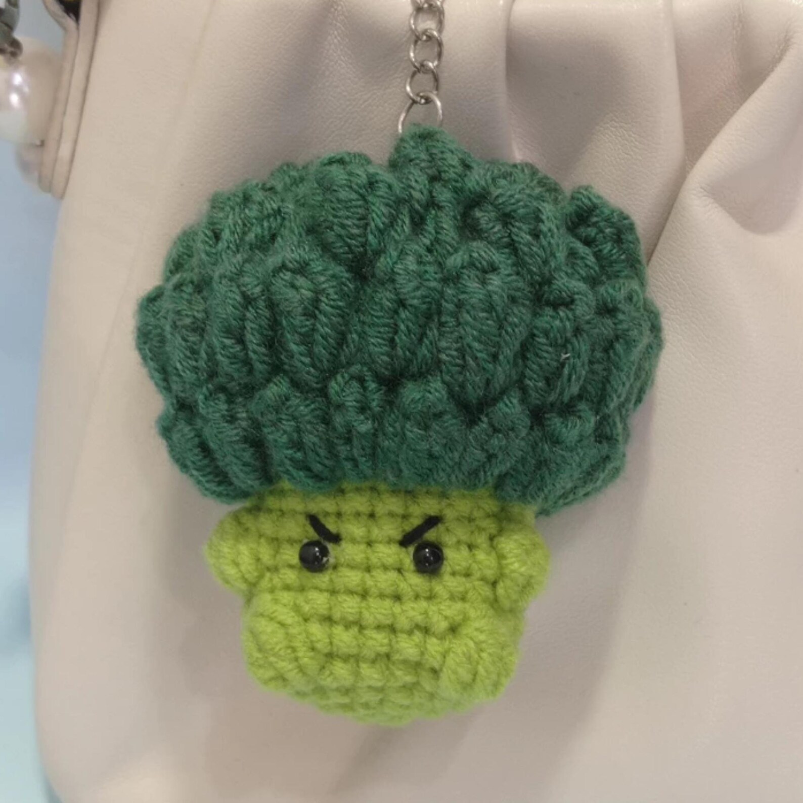 Crochet Broccoli Keychain Handmade, Cute Vegetable Keychain, Kawaii ...