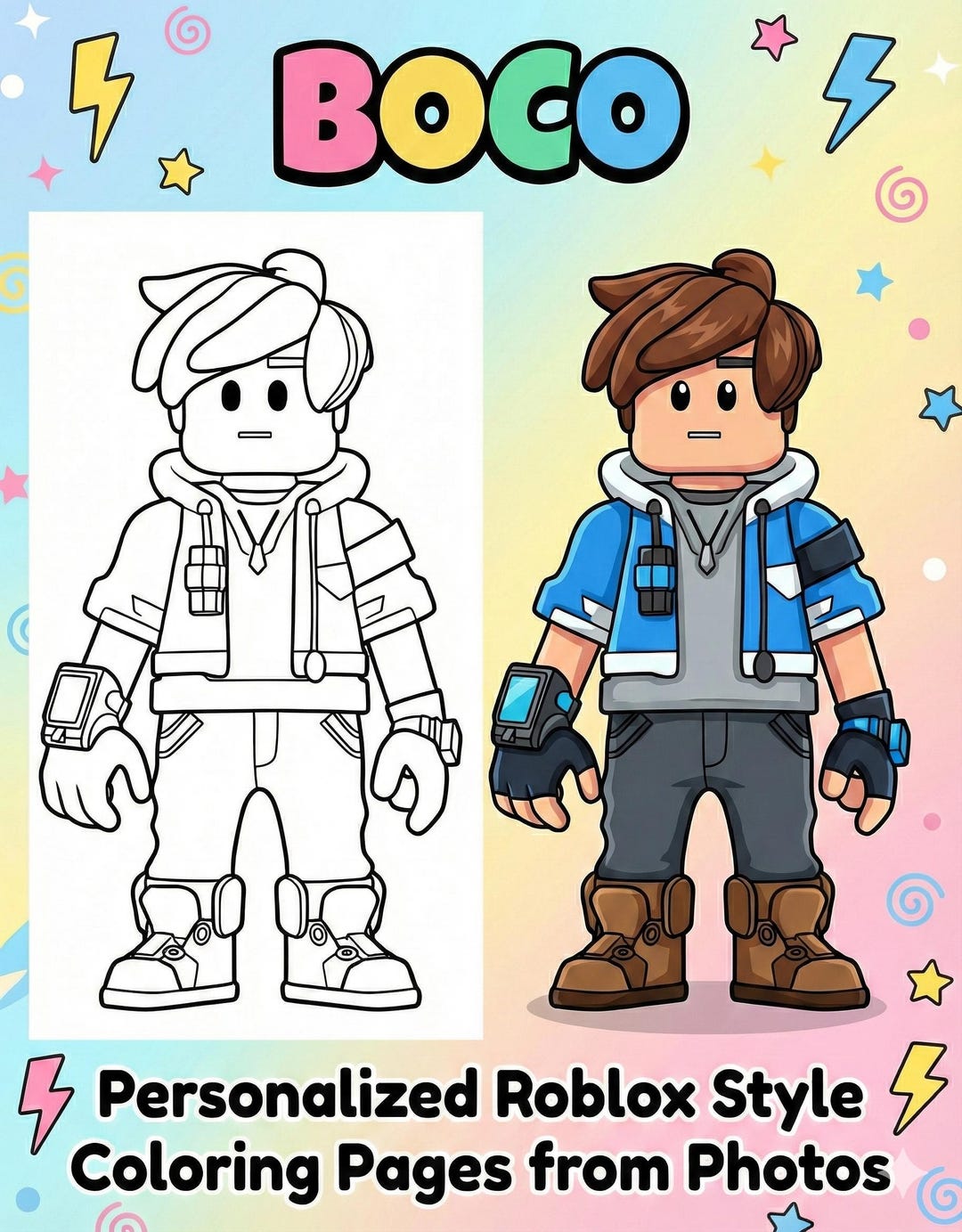 Roblox Coloring Pages for Kids - Printable Digital Download - Fun ...