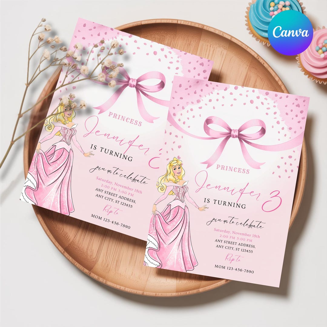 Calling All Princesses Watercolor Birthday Invitation, Girl Princess ...