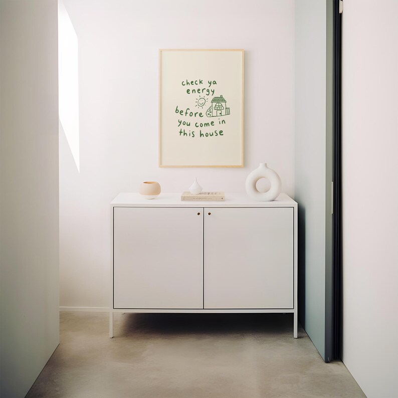 Check Ya Energy Dopamine Decor | Hand-lettered Typography Print ...
