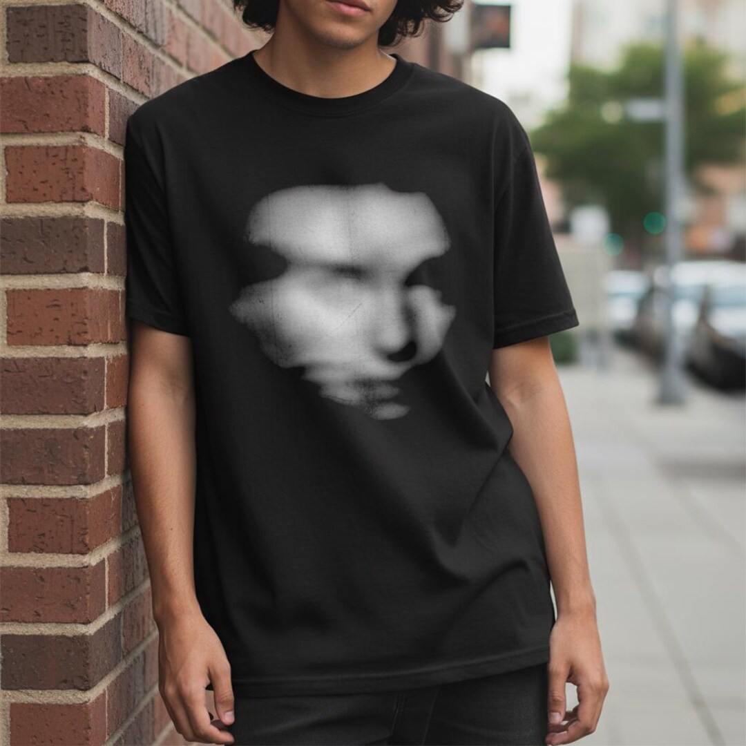 Distorted Face Shirt, Blurred Graphic Tee, Grunge Aesthetic Streetwear ...