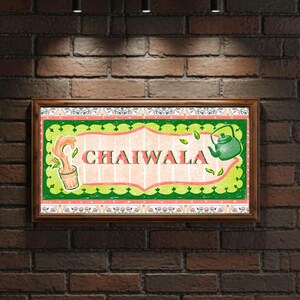 Chaiwala Wall Art | Desi Chai Shop Poster | Indian Tea Stall Print ...