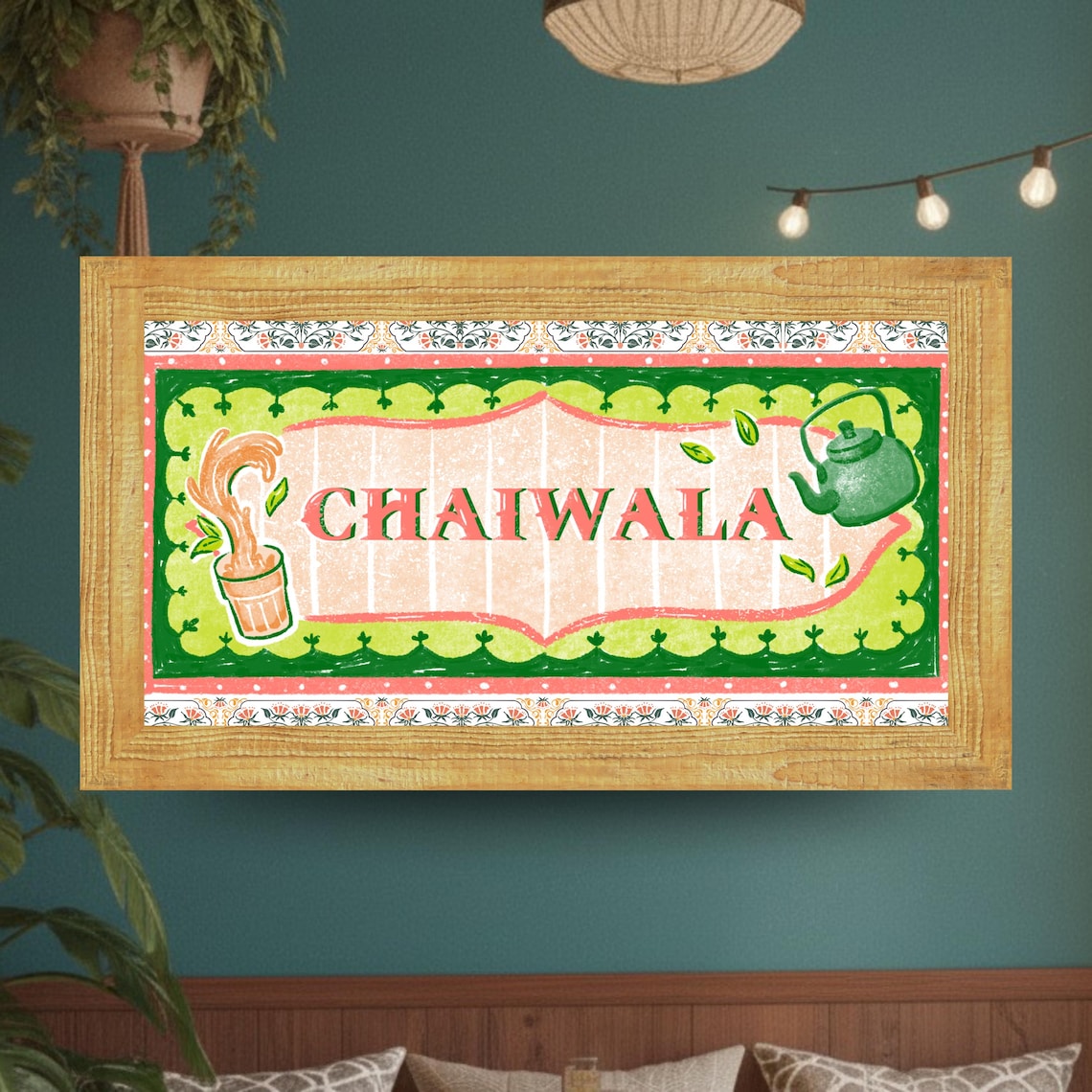 Chaiwala Wall Art | Desi Chai Shop Poster | Indian Tea Stall Print ...