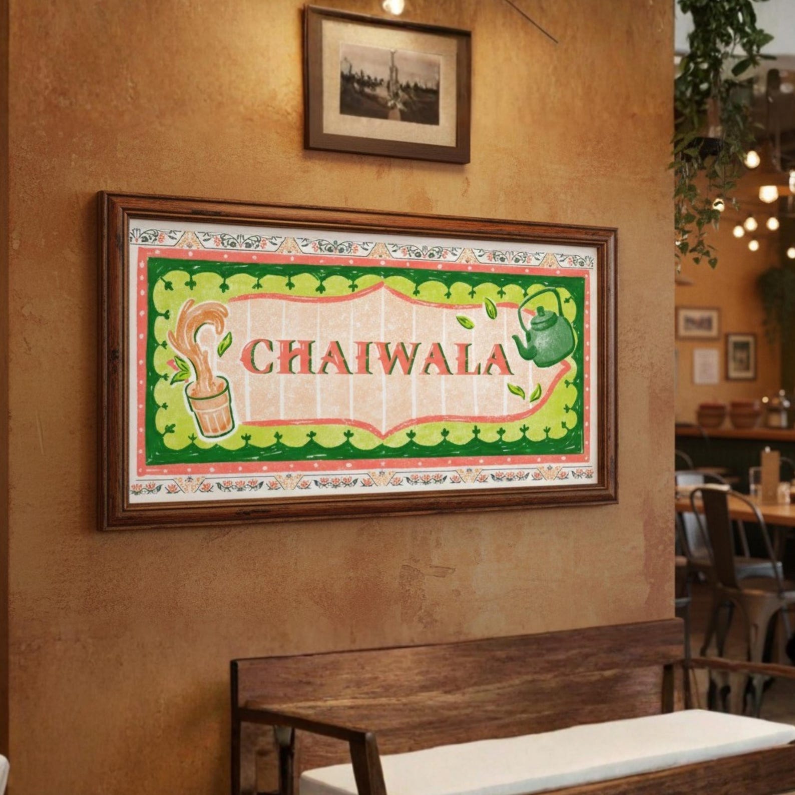 Chaiwala Wall Art | Desi Chai Shop Poster | Indian Tea Stall Print ...