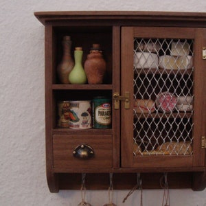 Dollhouse Miniature Wall Cabinet Kitchen 1/12 Scale - Etsy