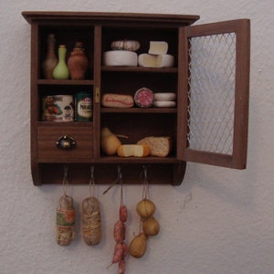 Dollhouse Miniature Wall Cabinet Kitchen 1/12 Scale - Etsy