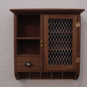 Dollhouse Miniature Wall Cabinet Kitchen 1/12 Scale - Etsy