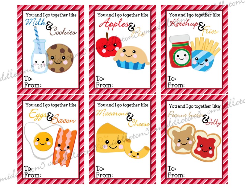 Perfect Match Printable Valentine Cards Instant Download - Etsy