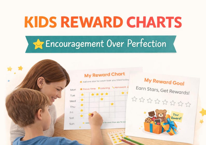 ADHD Reward Chart for Kids | Positive Reinforcement (PDF Printable Ages ...