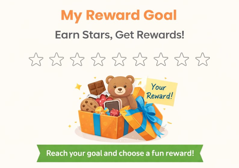 2026 Adhd-friendly Kids Reward Chart – Printable & Digital - Etsy