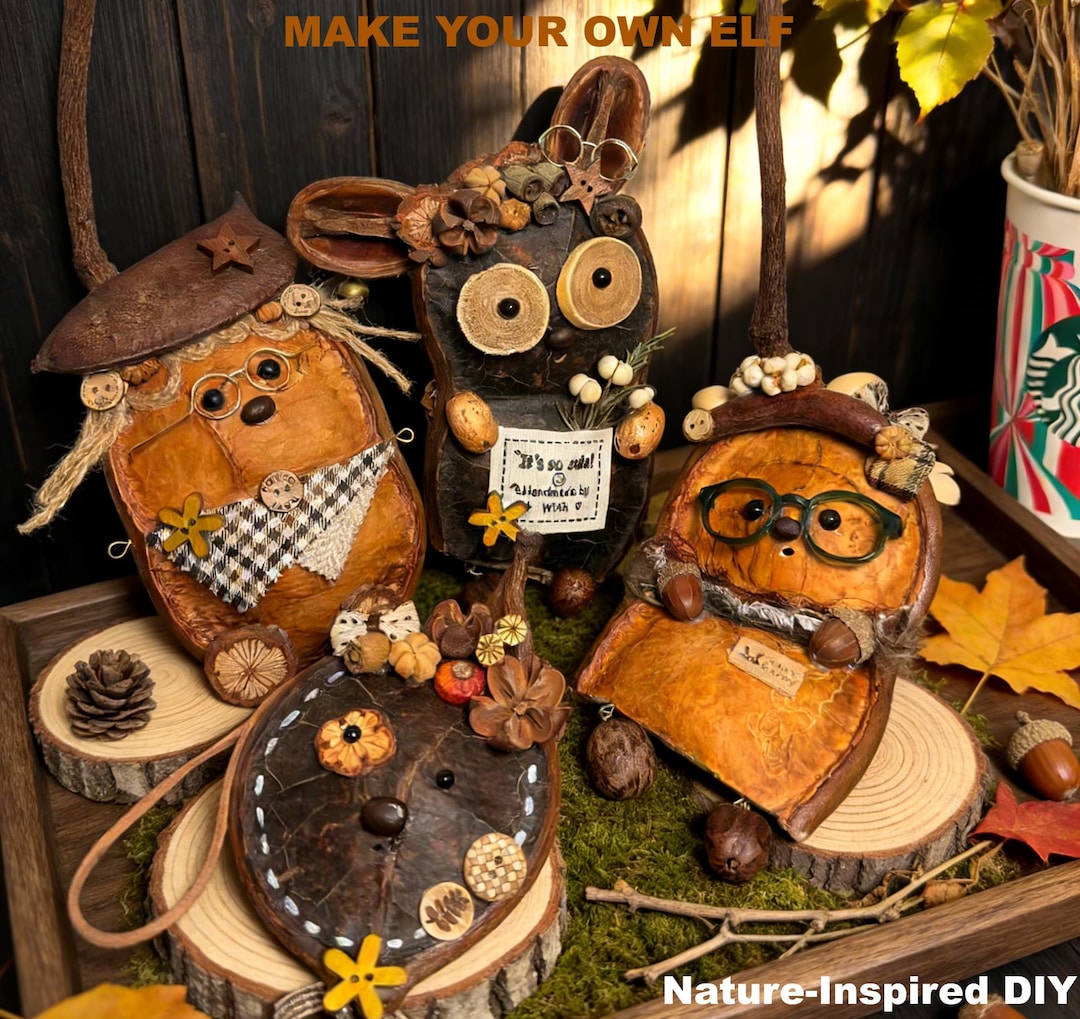 DIY Forest Elf Craft Kit - Giant Bean Pod Nature Art - Handmade ...