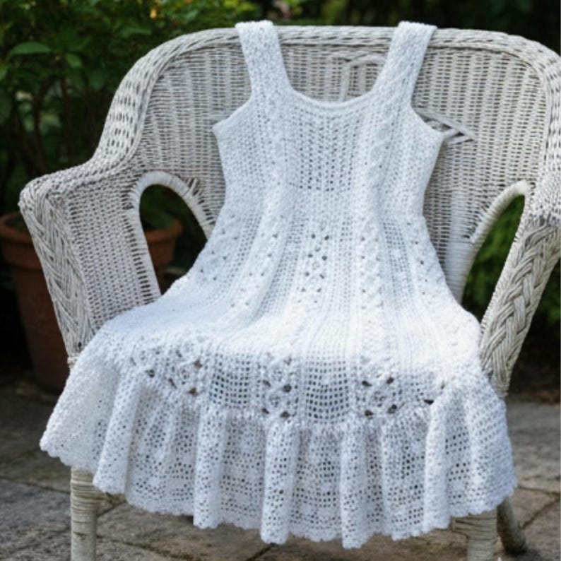 Sky Blue Crochet Baby Dress Pattern | Lace Frock Tutorial (PDF Download ...