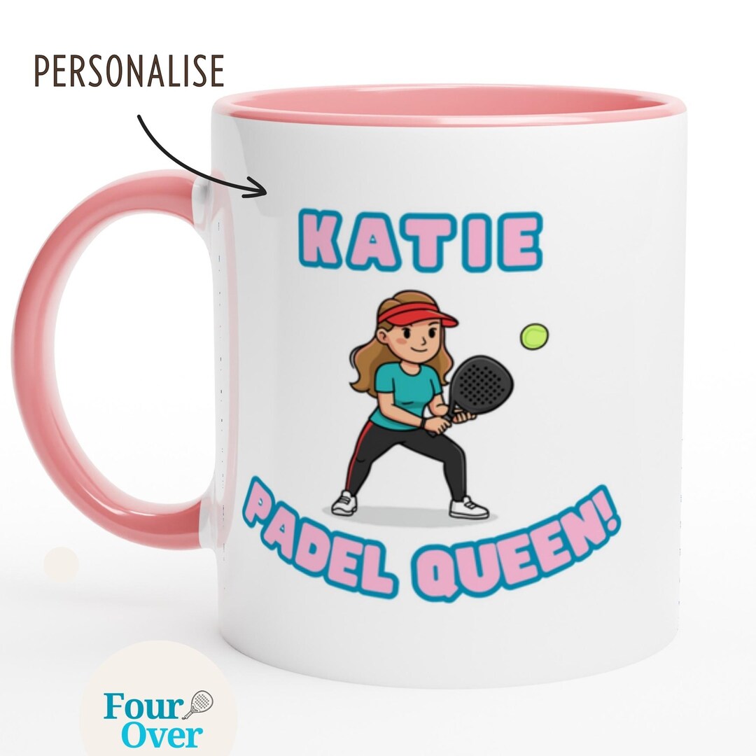 PERSONALISED Padel Mug, Padel Queen - Gift for Her, Gift for Mum ...