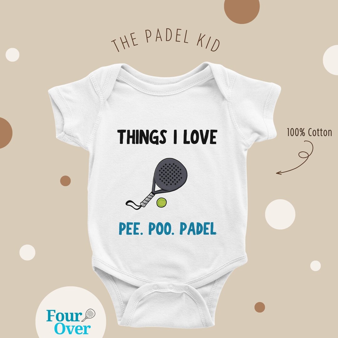 Things I Love, Pee Poo Padel - Baby Vest, Funny Padel Gift, Mum Gift ...