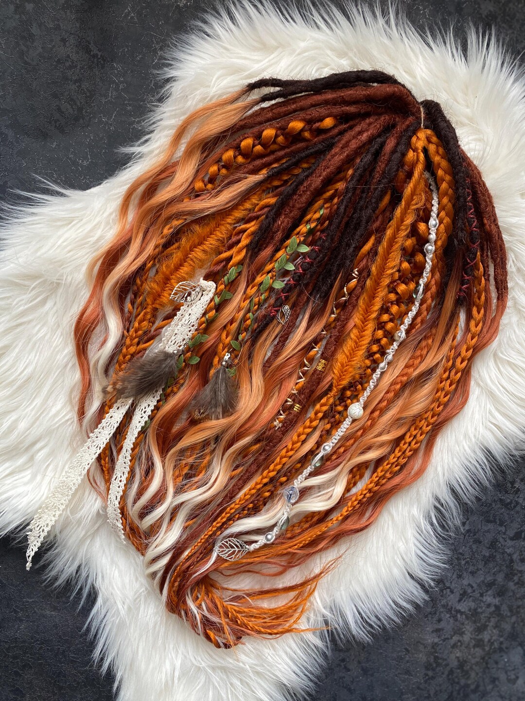Copper-red Dreadlocks for Hair Extensions. - Etsy