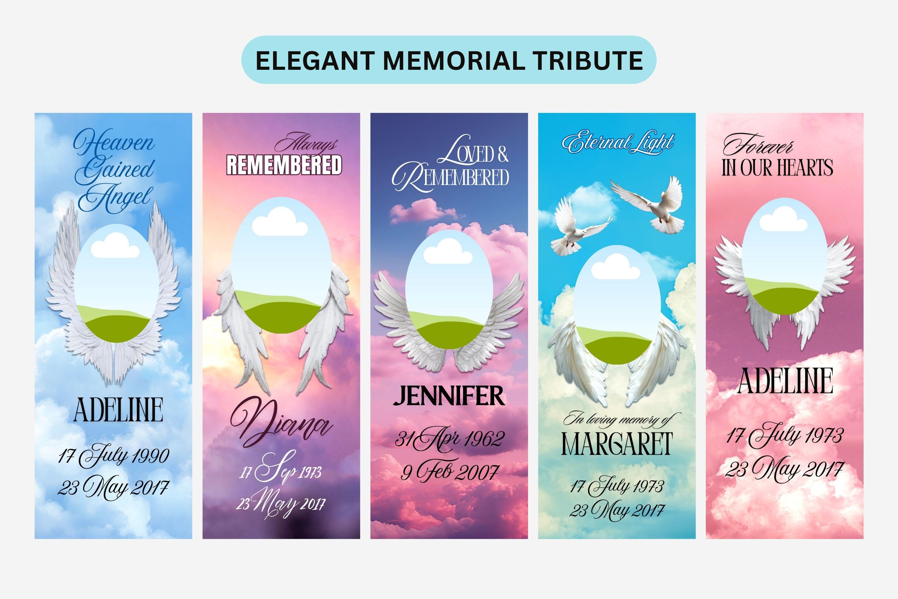 Memorial Candle Label Template, Remembrance Photo, Editable Funeral ...