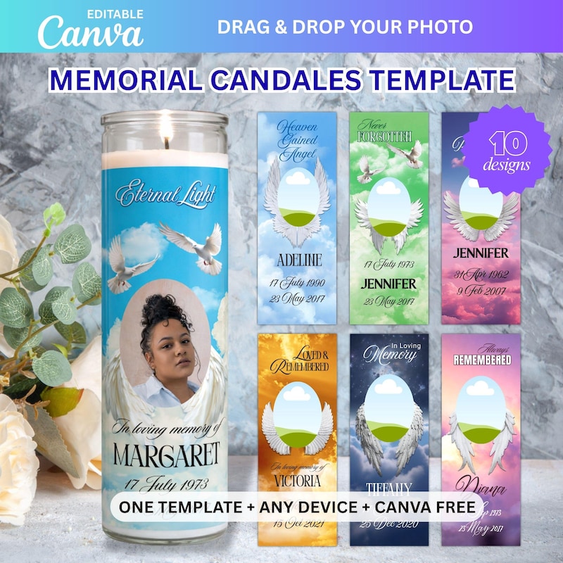 Memorial Candle - Etsy