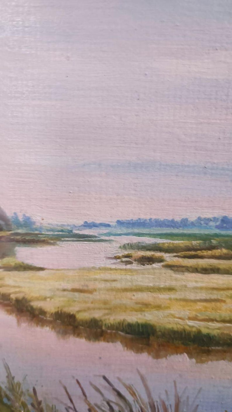 River Bend Oil Painting Digital Download, Summer Landscape Wall Art ...