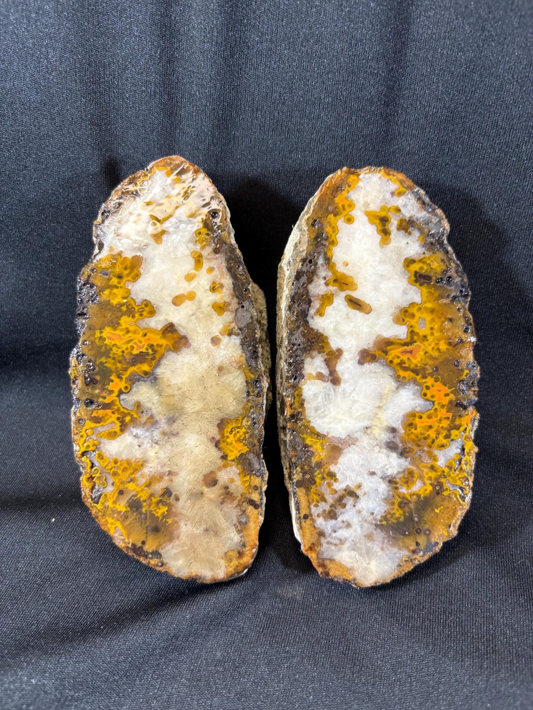 Natural Plume Agate Split Nodule Pair - Etsy