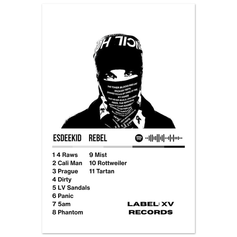 Timeless Esdeekid Rebel Album Wall Art | 2020s UK Music Room Decor ...