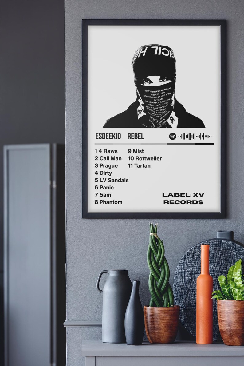 Timeless Esdeekid Rebel Album Wall Art | 2020s UK Music Room Decor ...