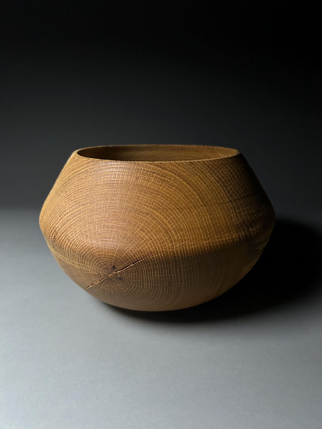 White Oak Vessel. Rustic Wood Bowl. Salvaged Wood Art. - Etsy