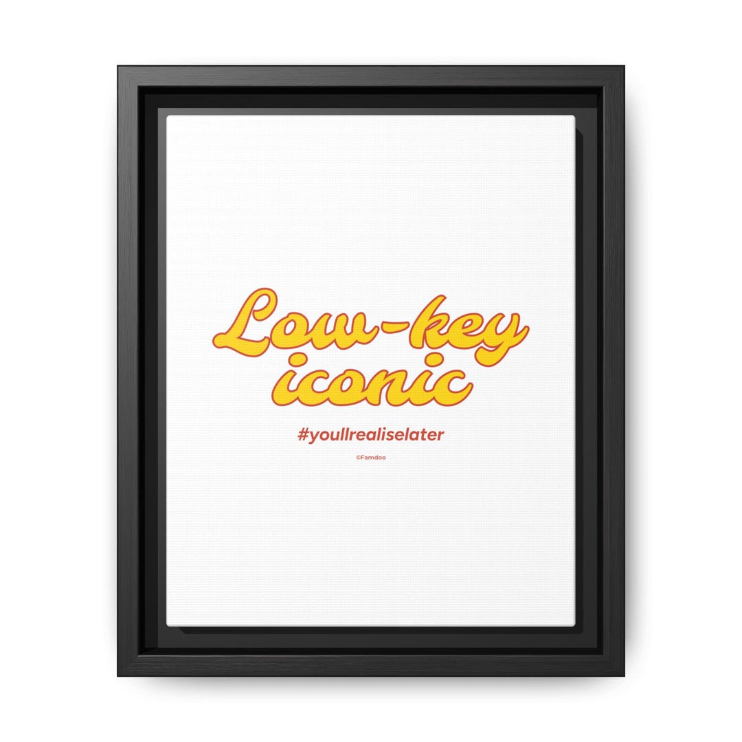 Low-key Iconic Matte Canvas Framed | Typography Wall Art - Etsy