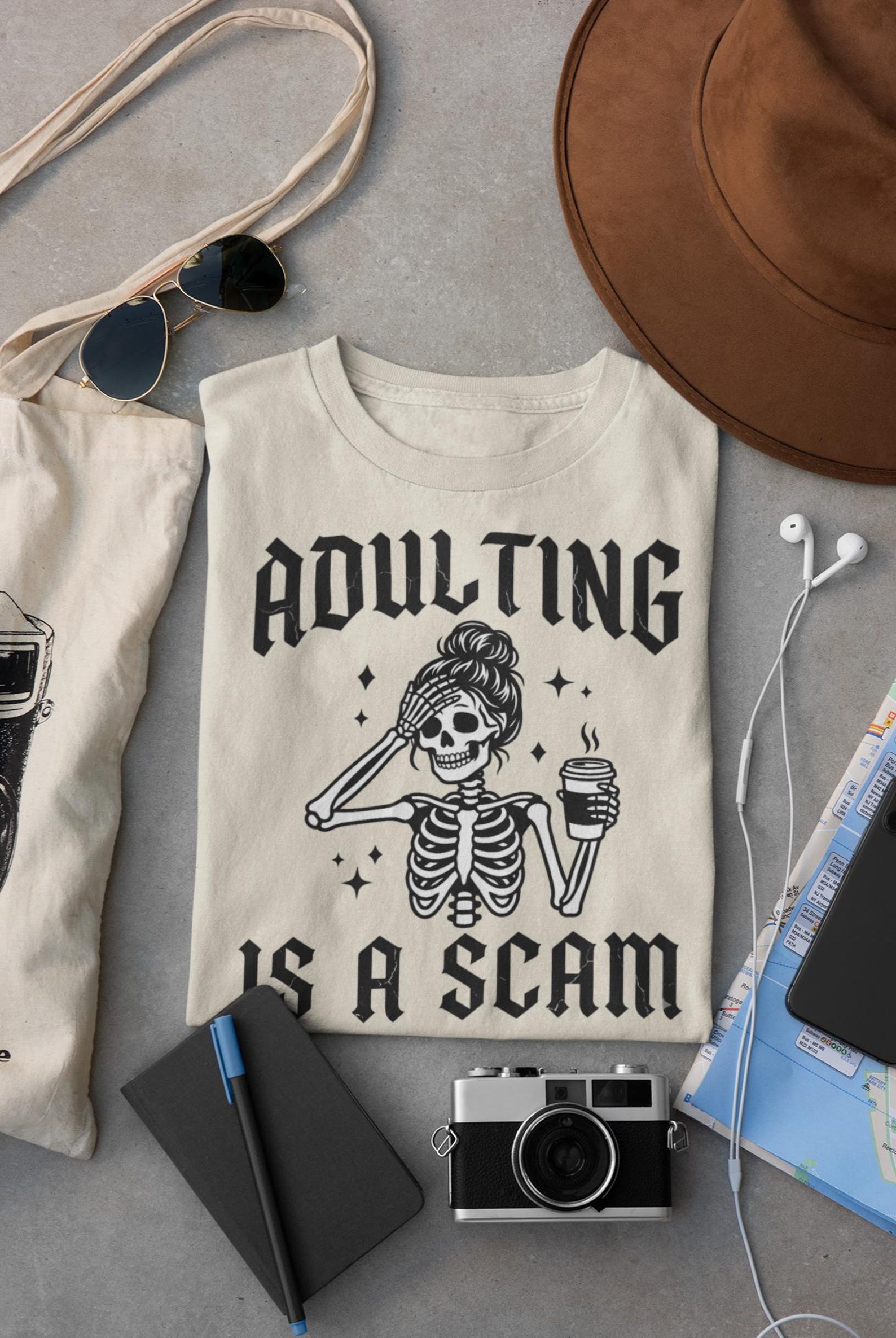 Adulting is a Scam PNG, Funny Sarcastic Sublimation Png Design,funny ...