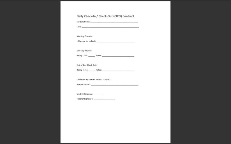 Editable Behavior Contract Bundle | K-12 Classroom Management (PDF) - Etsy